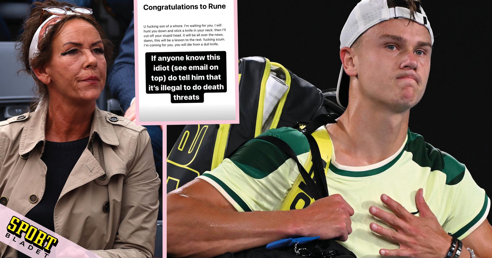 Holger Rune utsatt för dödshot – mamman rasar Holger Rune utsatt för dödshot – mamman rasar